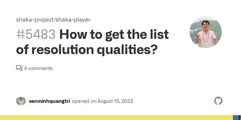 How To Get The List Of Resolution Qualities · Issue 5483 · Shaka