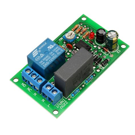 220v 10a 2200w Delay Relay Module Power On Delay Disconnect Circuit Board Corridor Switch