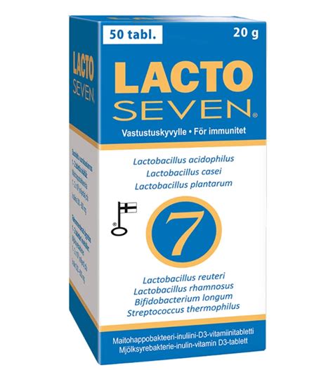 Добавки для пищеварения Lactoseven Maitohappobakteeri 50tab 6410530032169
