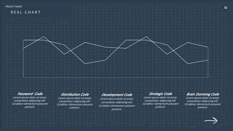 Line Graph On Blue Background With Arrow Google Slide Theme And Powerpoint Template Slidedocs