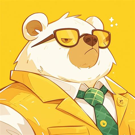 Premium Vector A Diligent Bear Teacher Cartoon Style