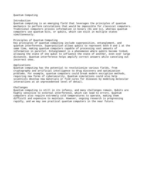 Quantum Computing Pdf