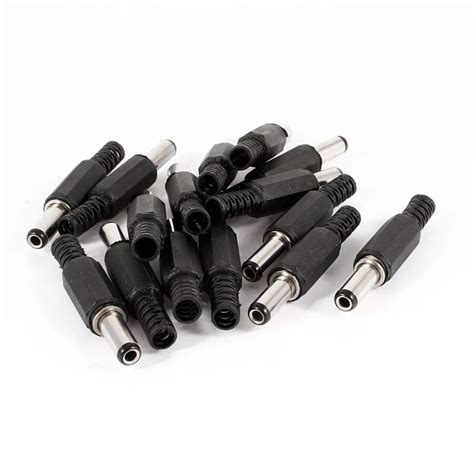 Pcs Mm Mm Male Solder DC Power Barrel Tip Plug Jack Straight Adapter Connector In