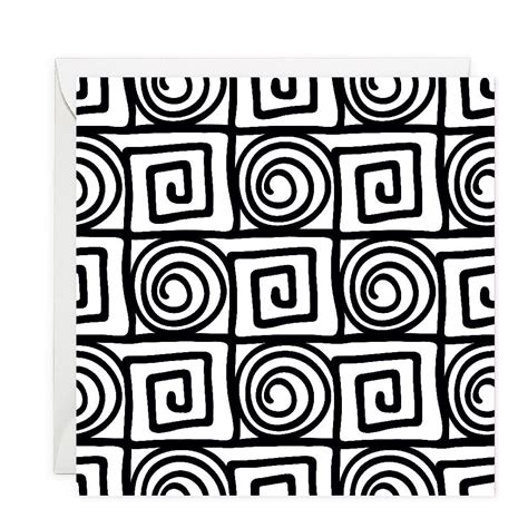 Geometric Pattern Note Card Kk Paper Co