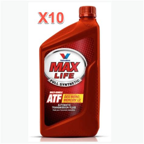 10 Qts Auto. Trans. Fluid ATF VALVOLINE MaxLife Full Synthetic Dex/Mex ...