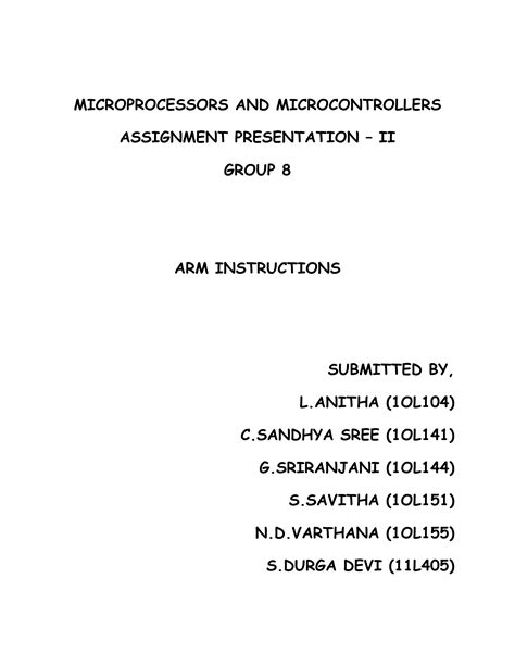 Microprocessors And Microcontrollers Pdf