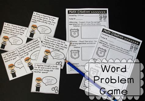 Word Problem Game And Quiz For Addition Subtraction Multiplicaiton And Division Word Problem