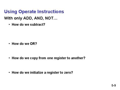 Chapter 5 The LC3 Instruction Set Architecture ISA