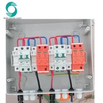 Solar System DC PV Combiner Box Strings Input Output V IP With SPD And Fuse Combiner