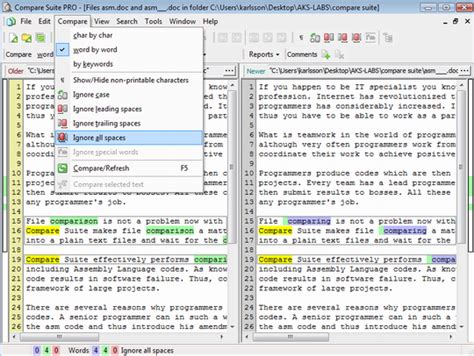 Excel Comparison Compare Suite