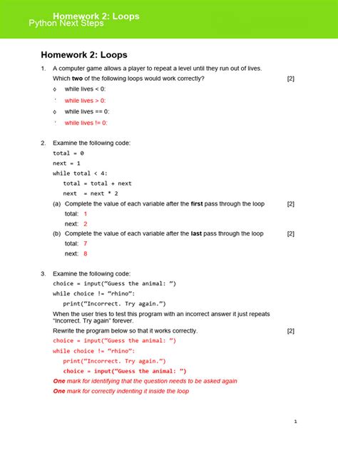 Python Next Steps Homework 2 Answers Pdf Computer Programming