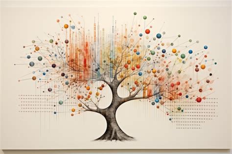 Premium Photo Tree Of Knowledge With Leaves Shaped Like Data Graphs