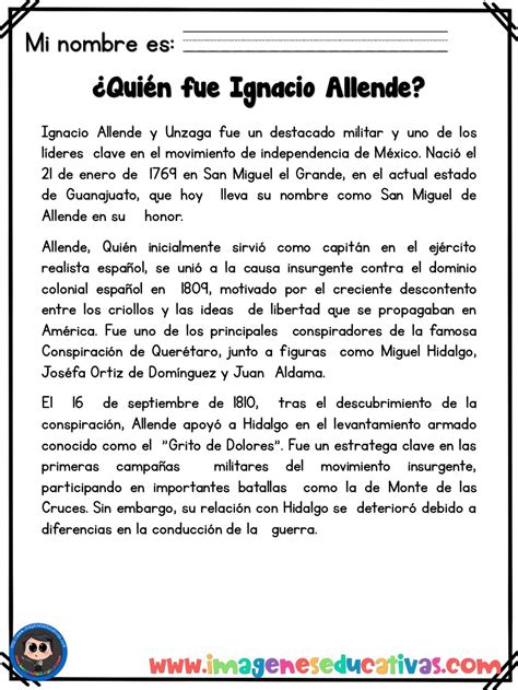 Fichas Bibliográficas De Los Personajes De La Independencia Mexicana 5