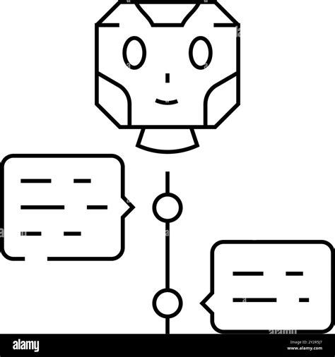 Dialog Chat Bot Line Icon Vector Illustration Stock Vector Image And Art