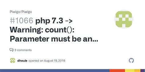 Php 73 Warning Count Parameter Must Be An Array Or An Object