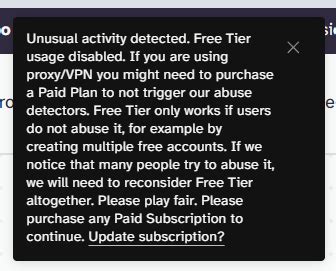 How To Fix This I Only Ever Made One Elevenlabs Account And Am Not Using VPN R ElevenLabs
