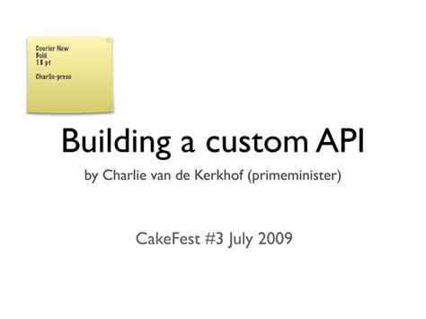 building custom apis ppt