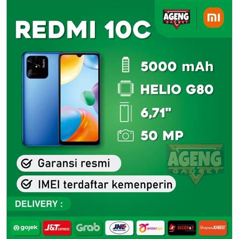 Jual Redmi 10c 4G 4 128 Garansi Resmi 100 Original Xiaomi Shopee Indonesia