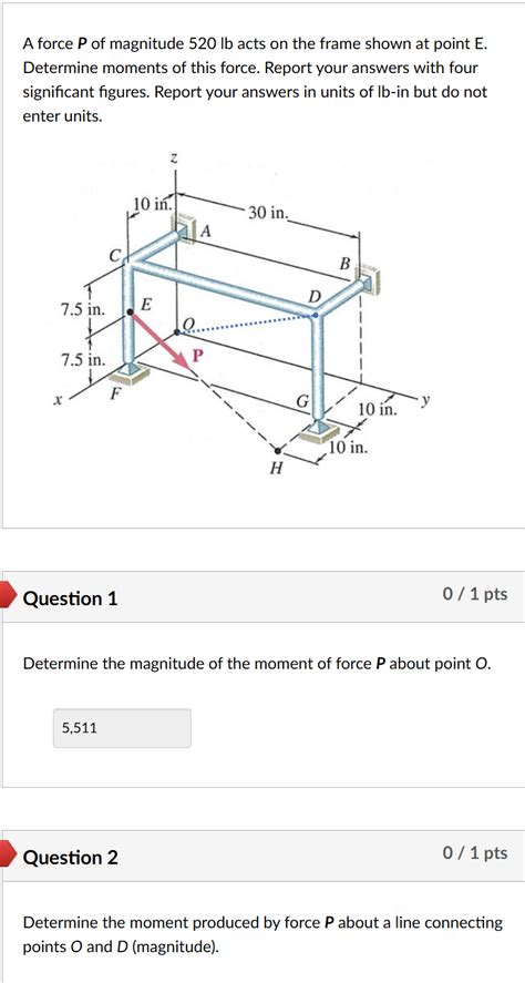 Solved Question 1determine The Magnitude Of The Moment Of