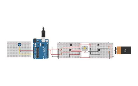 Circuit Design Puente H Arduino Tinkercad