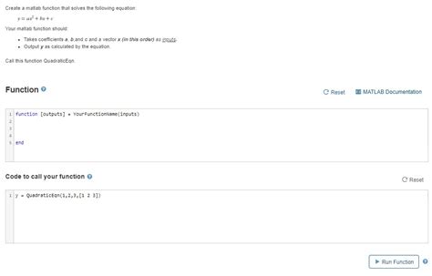 Solved Create A Matlab Function That Solves The Following Chegg