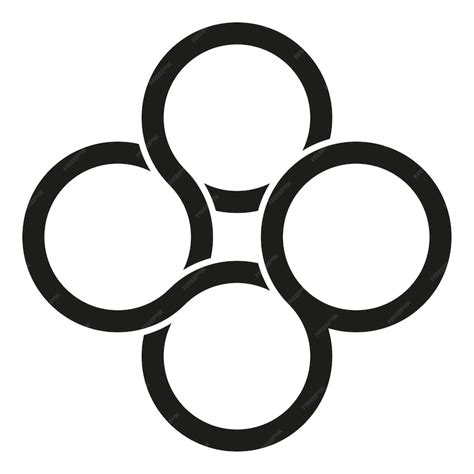 Premium Vector Interlocking Circles 4 Interlocking Circle Symbol