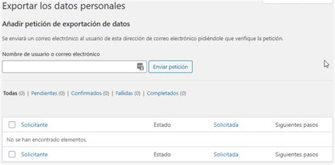 Exportar Datos Personales Manual De Wordpress Aventura Digital