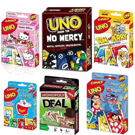 Mattel Uno Series Games Home Adult Entertainment International Labubu Stitch No Mercy Game Card