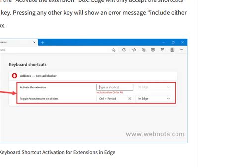 How To Assign Keyboard Shortcuts To Extensions In Microsoft Edge