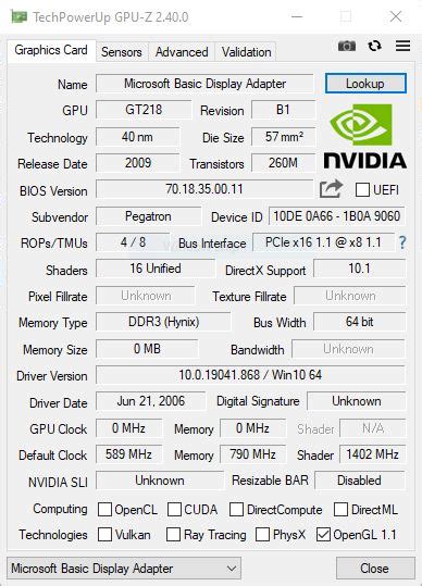 VGA Legacy MKIII NVIDIA GeForce