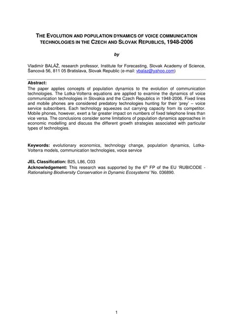 Pdf Population Dynamics Models Of The Communication Technologies