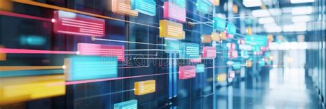 Flowchart The Process Of Transition From Paper To Digital Document Flow Stock Image Image Of