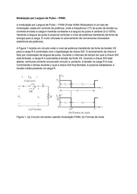 Modulação Por Largura De Pulso Pwm Variando A Largura Do Pulso é