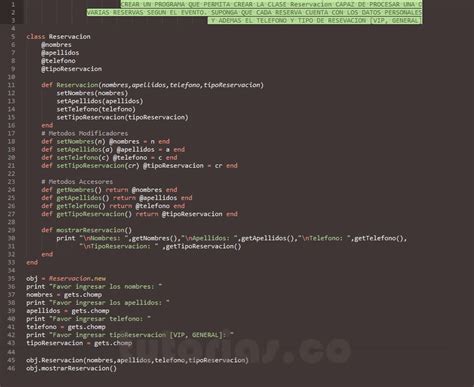 ClaseReservacionRuby Tutorias Co