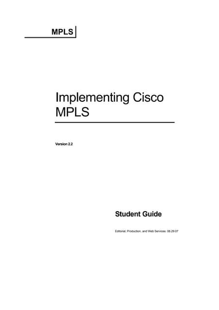 Implementing Cisco Mpls Pdf