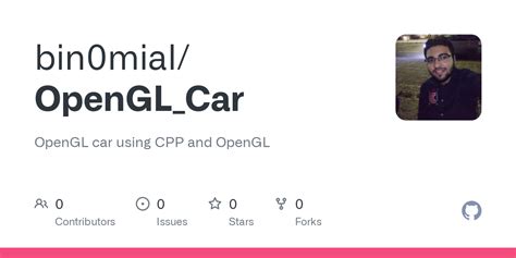 github bin0mial opengl car opengl car using cpp and opengl