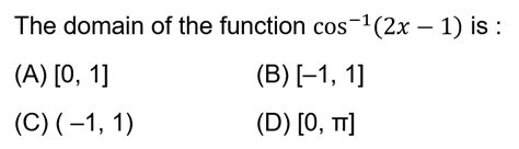 Inverse Trigonometric Functions Class 12 Mcq Test 120201