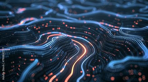 A Futuristic Digital Interface With Glowing Nodes And Lines