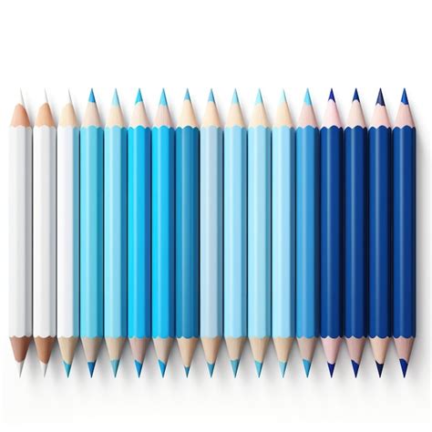Premium Vector Blue Color Pencil Gradient Vector White Background Isolat