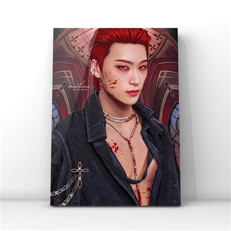 Vampire San Choi San De Ateez Fanart Kpop Fanart Impresión De Arte Digital Etsy México