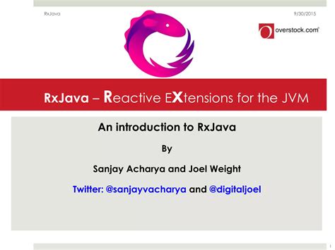 An Introduction To Rxjava Ppt