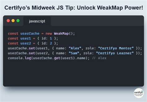Javascript Weakmap Webdev Techeducation Learntocode Javascripttips Certifyo