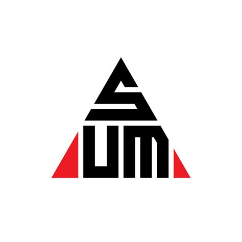 Sum Triangle Letter Logo Design With Triangle Shape Sum Triangle Logo