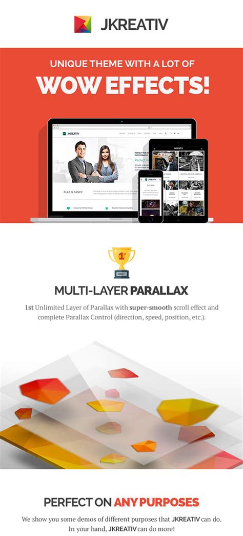 Jkreativ Multi Layer Parallax Multi Purpose Theme On Behance
