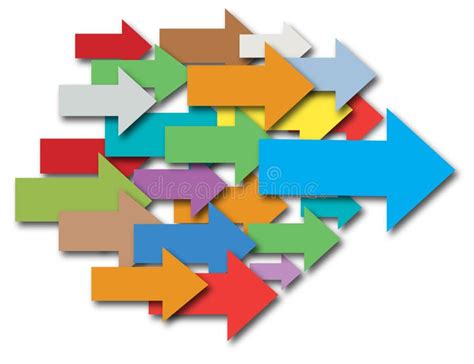 Color Arrows Point To Progress Stock Illustration Illustration Of
