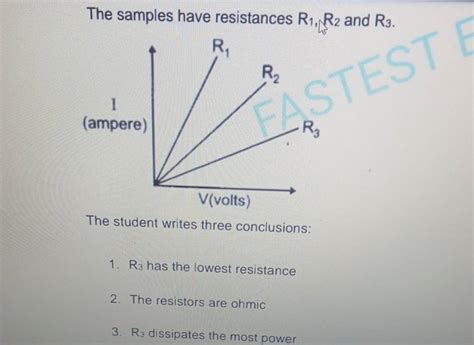 The Samples Have Resistances R1 R2 And R3 Filo