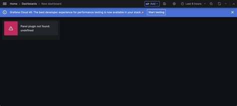 panel edit plugin not found undefined on a new dashboard screen