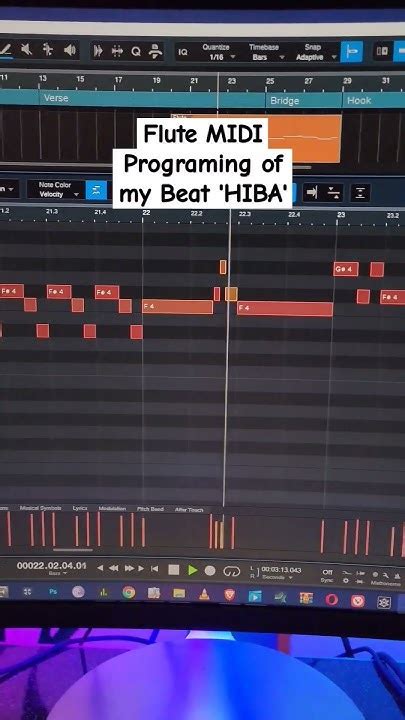 Flute Midi Programing Of My Beat Hiba 🎵 Midi Beats Makingbeats Youtube
