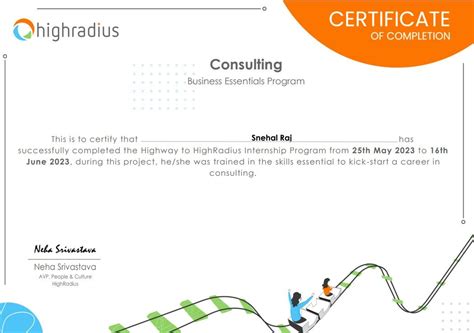 Snehal Raj On Linkedin Highradius Consulting Internship Learningexperience