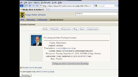 Moodle Tutorial Adding Your Picture To Your Moodle Profile Youtube